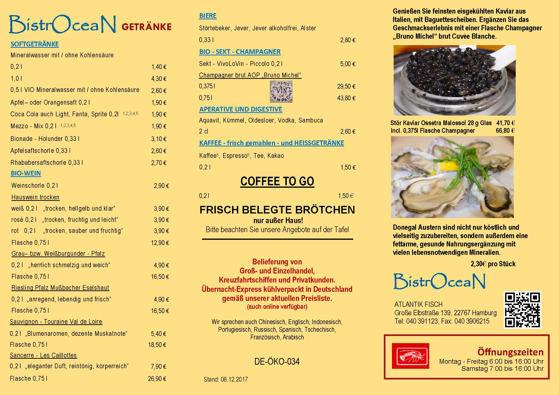 ATLANTIK FISCH - Fisch essen - Mittagstisch am Fischmarkt Hamburg