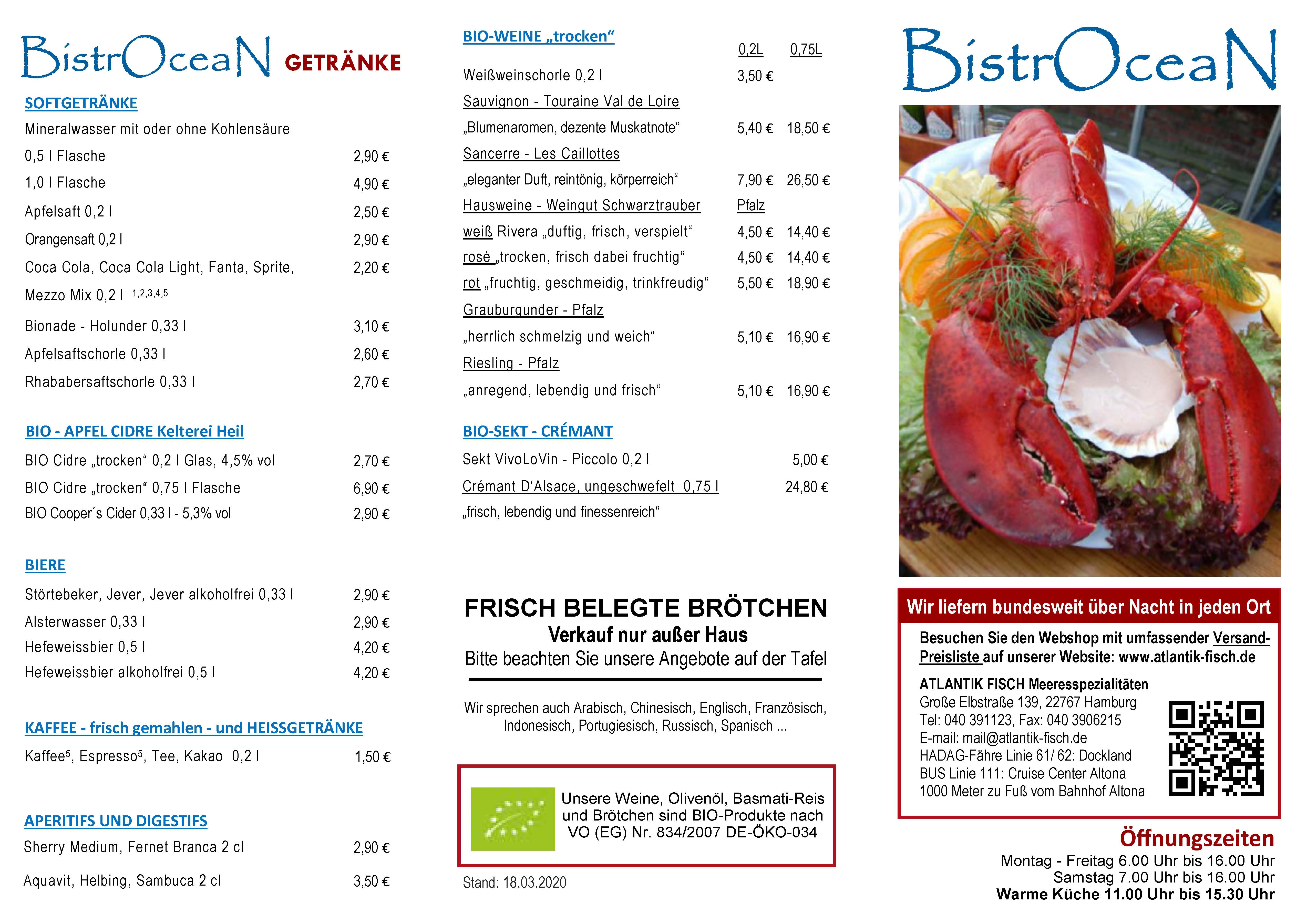 ATLANTIK FISCH - Fisch essen - Mittagstisch am Fischmarkt Hamburg